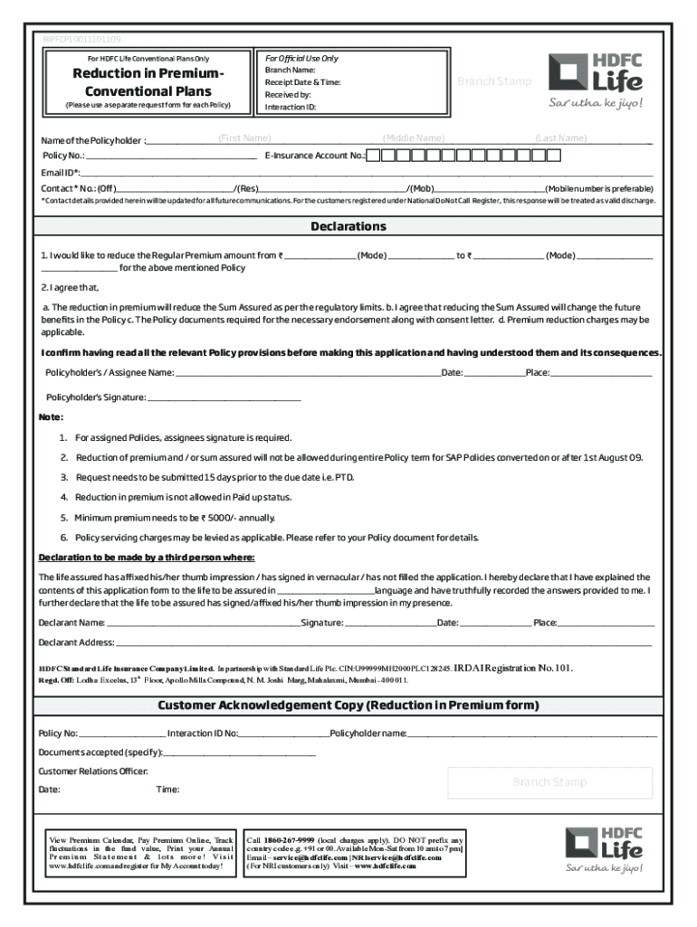 Fillable Online ULIP vs Conventional Plans - What is the Difference ...