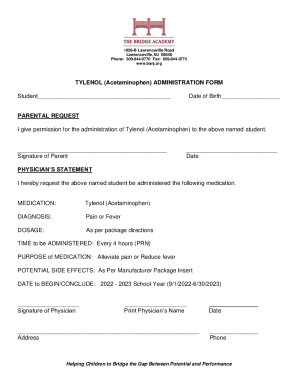 Fillable Online Nurse / Medication Administration in School Fax Email Print - pdfFiller