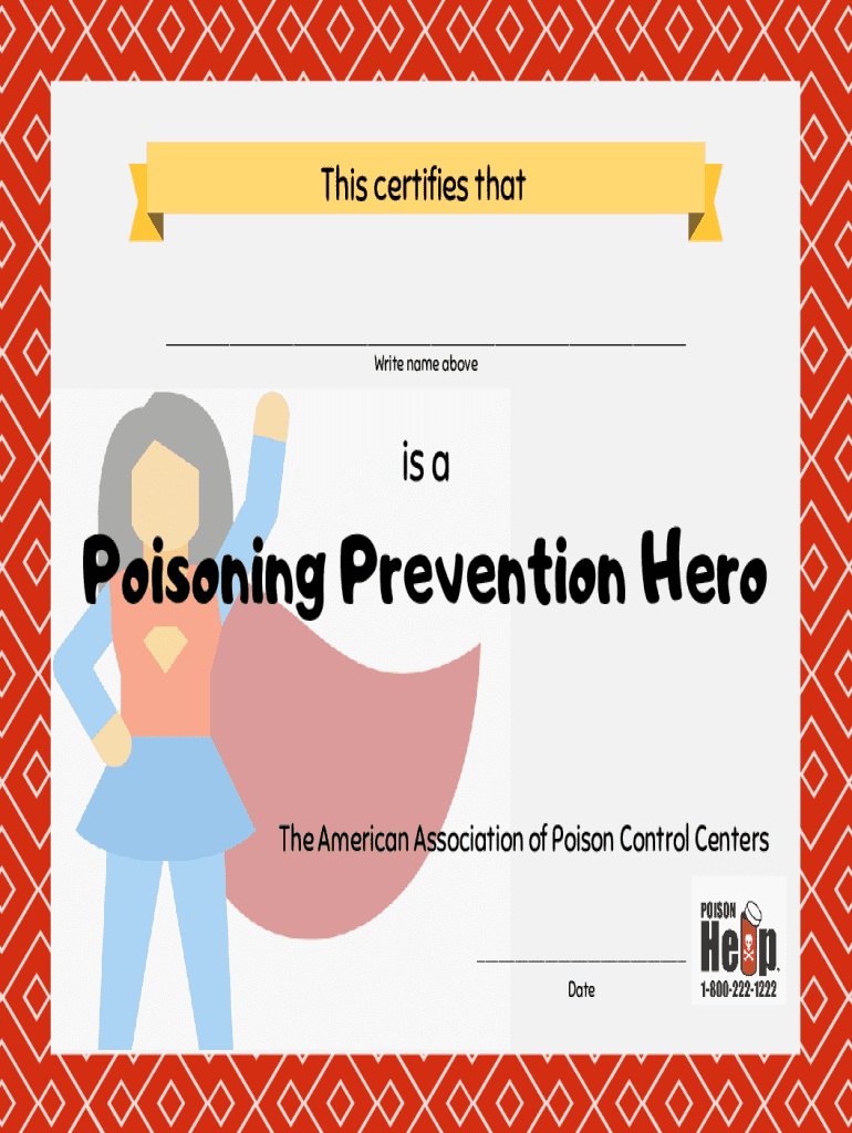 Fillable Online Certificate Poisoning Prevention Hero Fax Email Print ...
