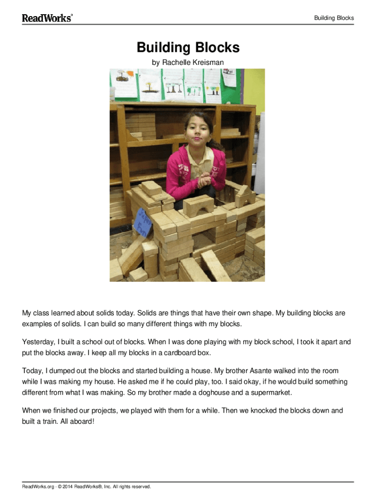 Fillable Online What are the building blocks of matter? Chemistry ...