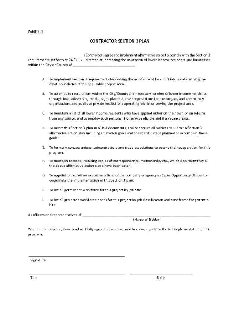 Fillable Online SECTION 3 PLAN FOR THE STATE OF KANSAS SMALL CITIES ...