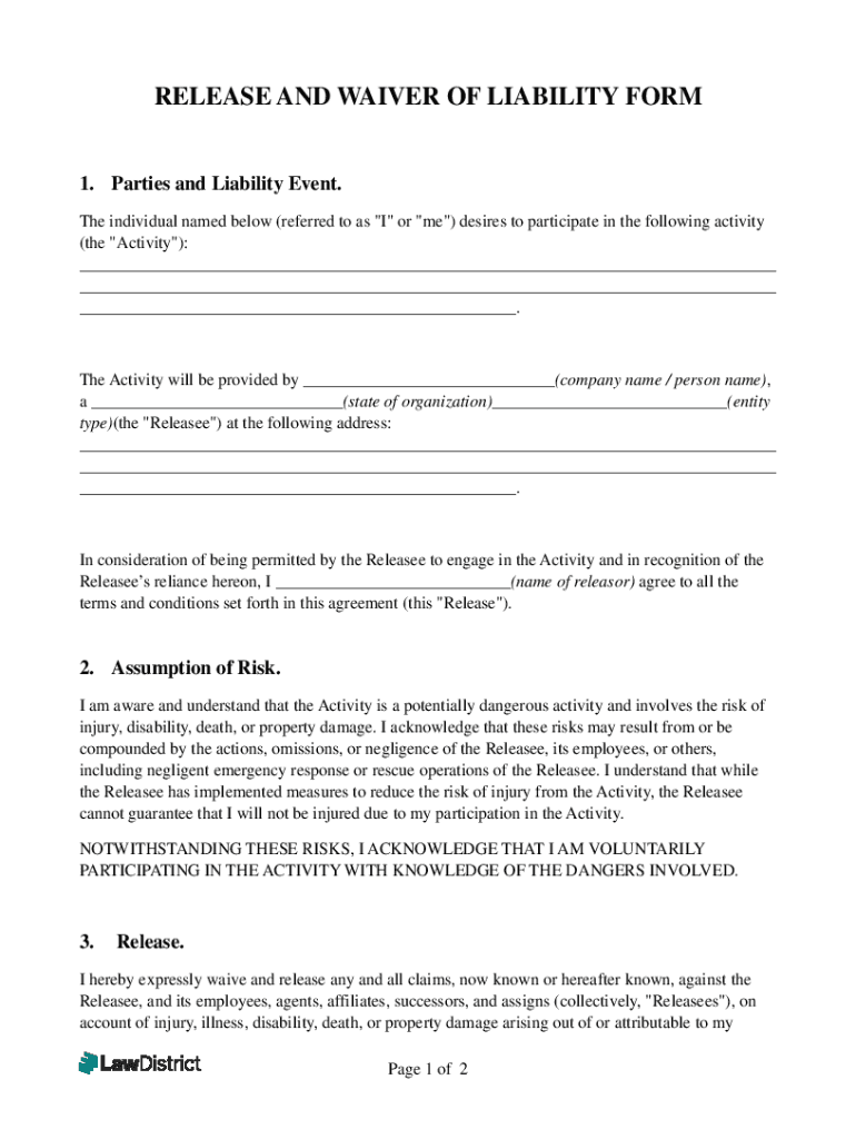 Fillable Online Release Form-Generico-template Fax Email Print - pdfFiller