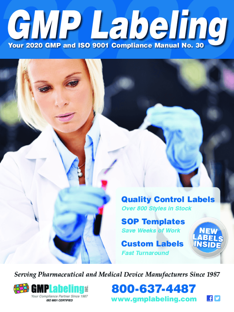 Fillable Online Your 2020 GMP and ISO 9001 Compliance Manual No Fax ...