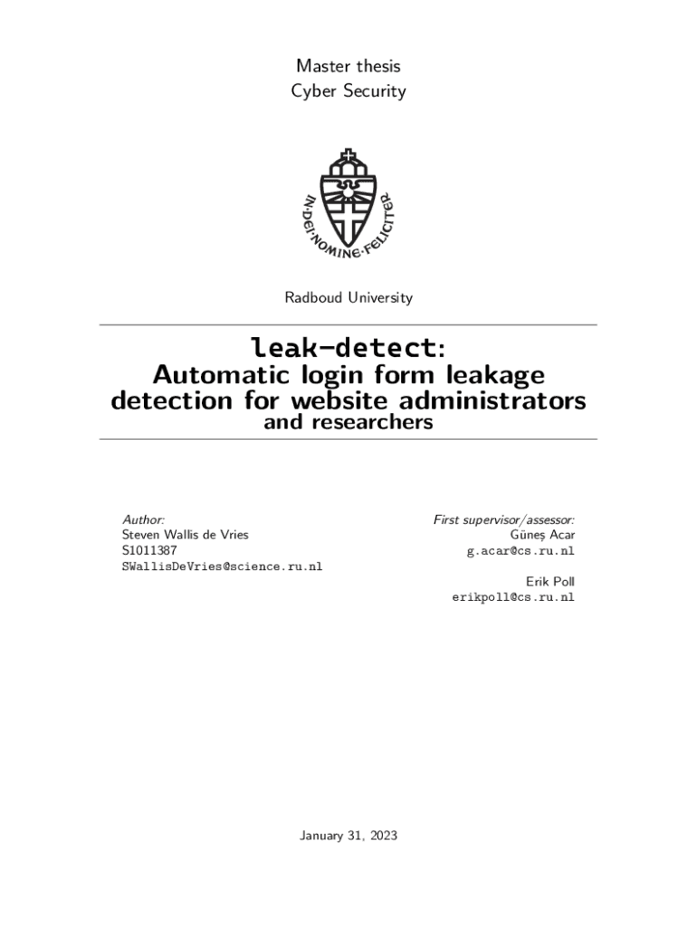 Fillable Online leak-detect: Automatic login form leakage ... Fax Email ...