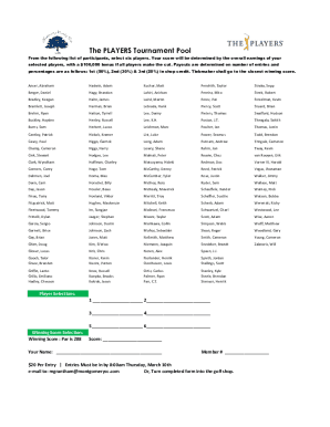 Fillable Online How To Run A Masters Pool - A Step By Step Guide Fax ...