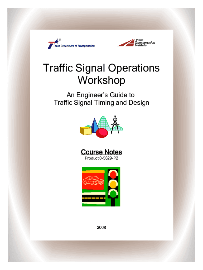 Fillable Online static tti tamu Traffic signal operations handbook workshop series : final ...