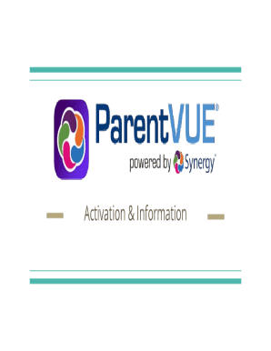 Fillable Online ParentVue Activation & Information link Fax Email Print - pdfFiller