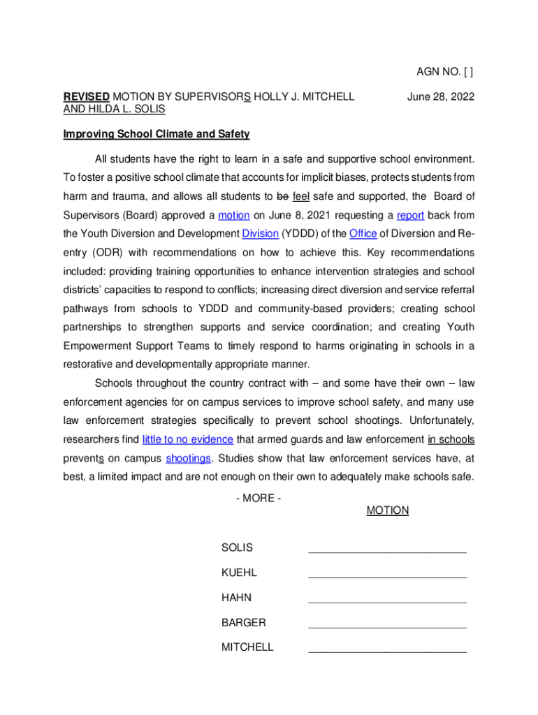 Fillable Online file lacounty Board Approves Motion to Strengthen ...