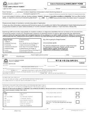 Fillable Online excursion notice and consent form - interm swimming ...