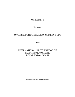 Fillable Online AGREEMENT Between ONCOR ELECTRIC DELIVERY COMPANY ...