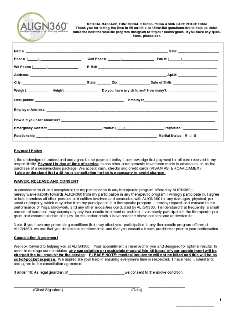 Fillable Online Intake Form 2023 Fax Email Print - pdfFiller