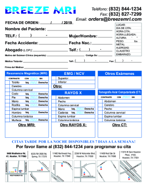 Completable En línea Breeze MRI - Order form Single Page (Spanish).cdr ...