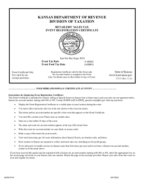 Fillable Online KANSAS DEPARTMENT OF REVENUE DIVISION OF ... Fax Email ...