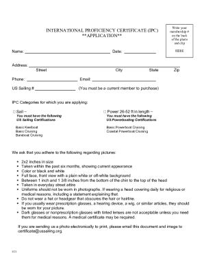 Fillable Online International Proficiency Certificate (IPC) Application ...