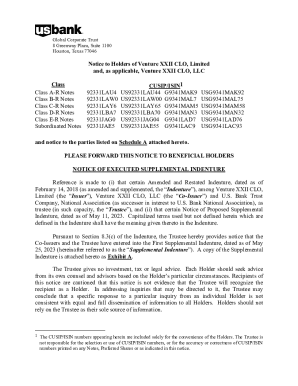 Fillable Online Notice to Holders of Cathedral Lake VI, Ltd. and, as ...