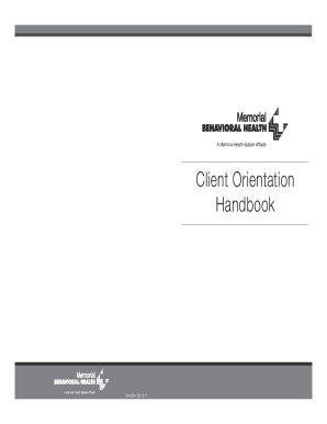 Fillable Online Client Orientation Handbook Fax Email Print - pdfFiller