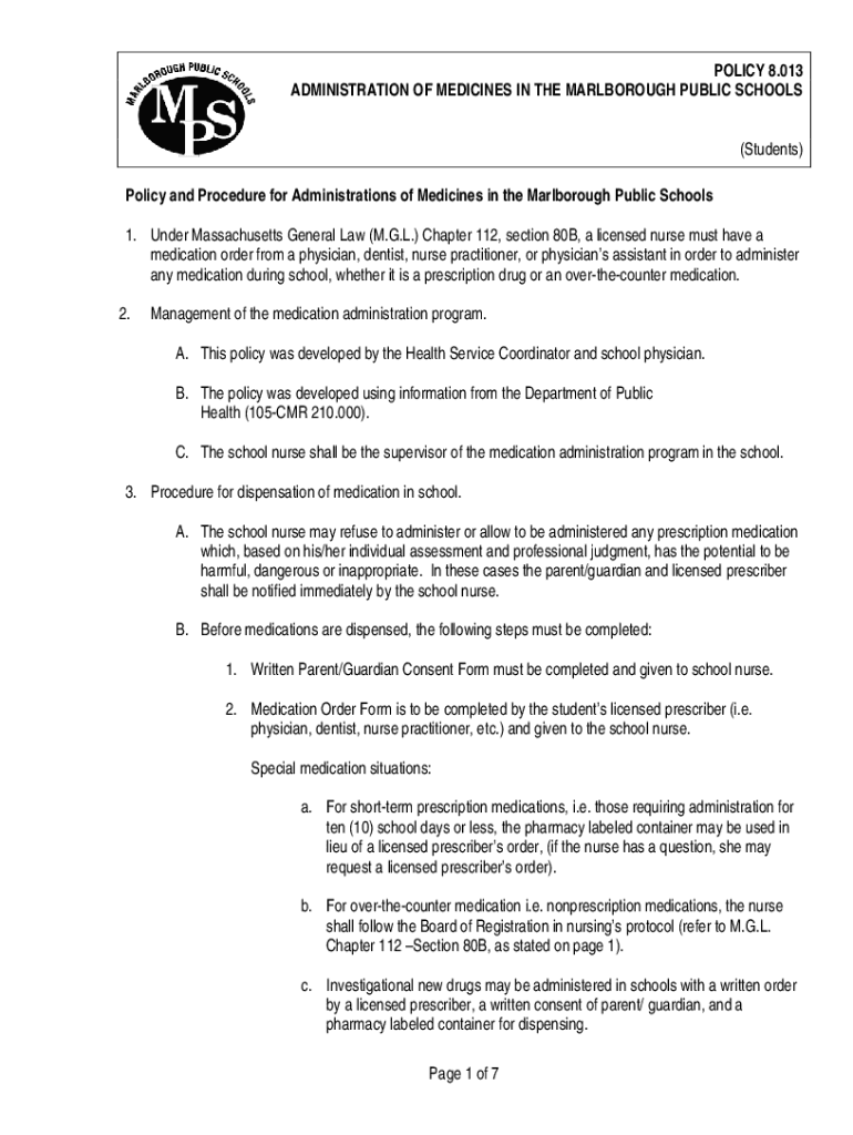 Fillable Online Medication Administration & Permission Form Fax Email ...