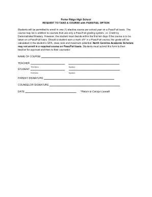 Fillable Online Porter Ridge High School Fax Email Print - pdfFiller