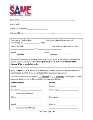 Fillable Online Yelm Prairie PTO - Audit Worksheet Responsibilities Fax ...