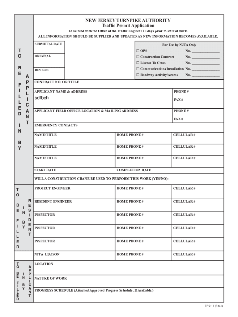 Fillable Online Traffic Permit Application Fax Email Print - pdfFiller