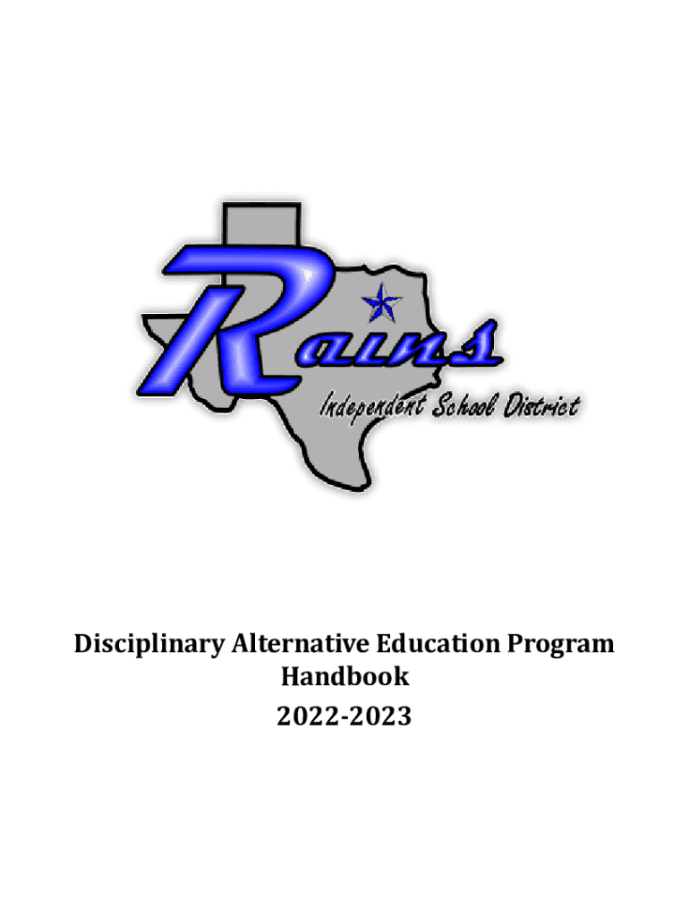 Fillable Online Texas School Discipline Laws & Regulations: Alternative ...