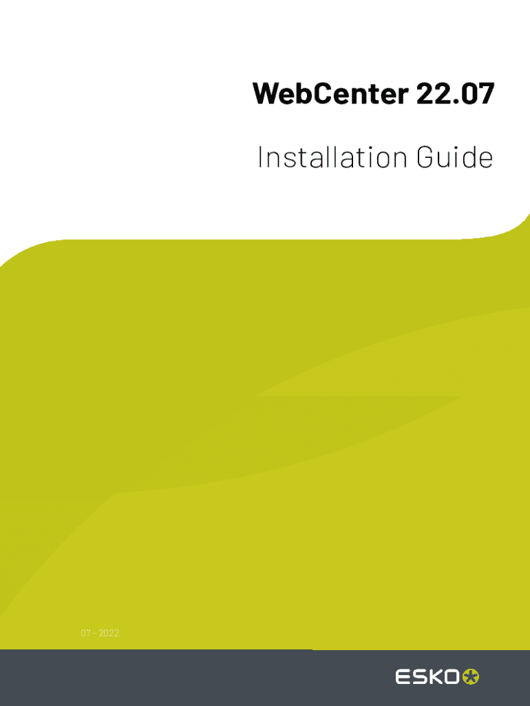 Fillable Online WebCenter, Esko's web based packaging project ...