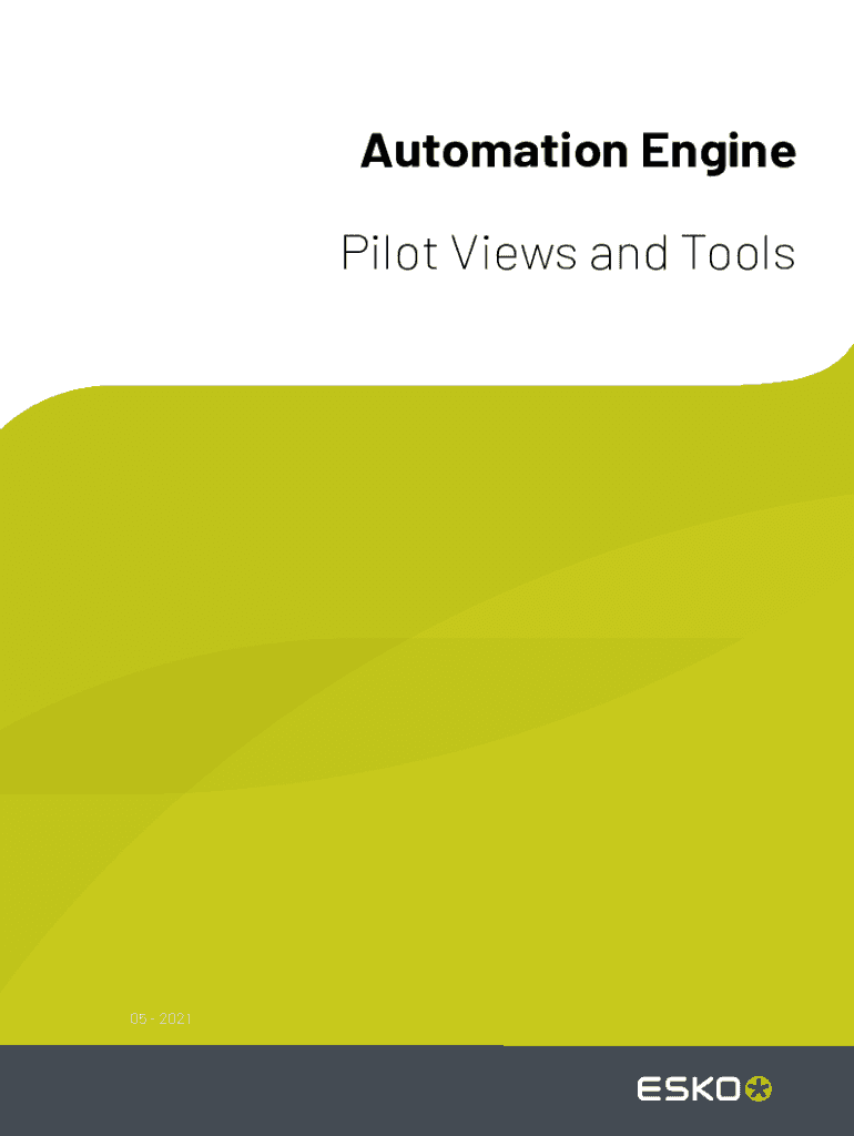 Fillable Online Automation Engine Pilot Views and ToolsEsko Fax Email ...