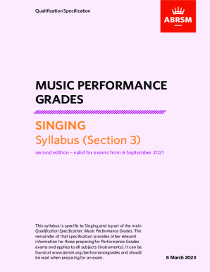 Fillable Online Prepare for an ABRSM Performance Graded Singing ... Fax ...