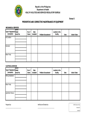 Fillable Online What is Preventive Maintenance? Types, Examples and ...