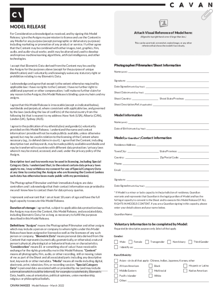Fillable Online 27 Printable Model Release Form Templates Fax Email ...