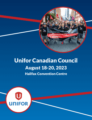 Fillable Online Unifor Canadian Council Call Letter. Unifor Canadian ...