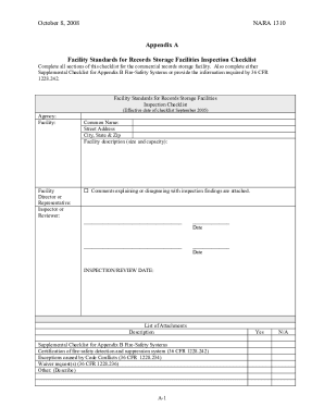 Fillable Online Facility Standards for Records Storage Facilities ...
