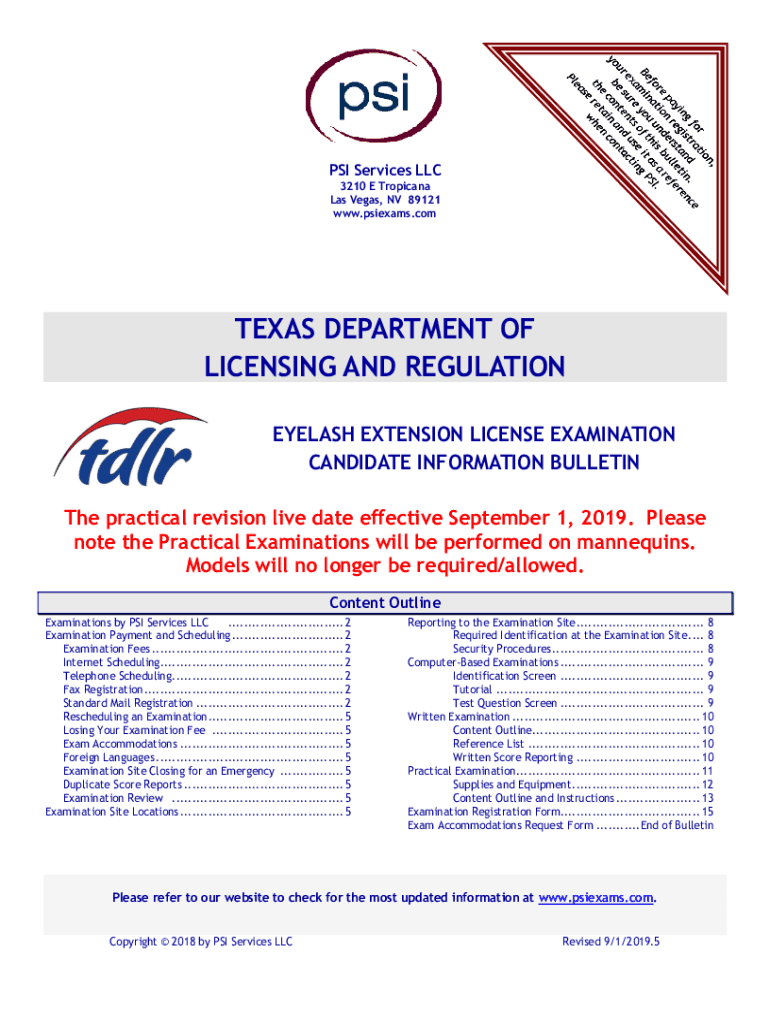 Fillable Online texas department of licensing and regulation ...