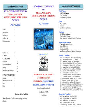 Fillable Online REGISTRATION FORM 11th NATIONAL CONFERENCE ... Fax Email Print - pdfFiller