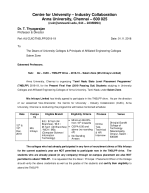 Fillable Online Fillable Online Intimation Letter to College Fax Email ...