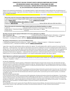 Fillable Online AUTHORIZATION TO OBTAIN / DISCLOSE PROTECTED ... Fax Email Print - pdfFiller