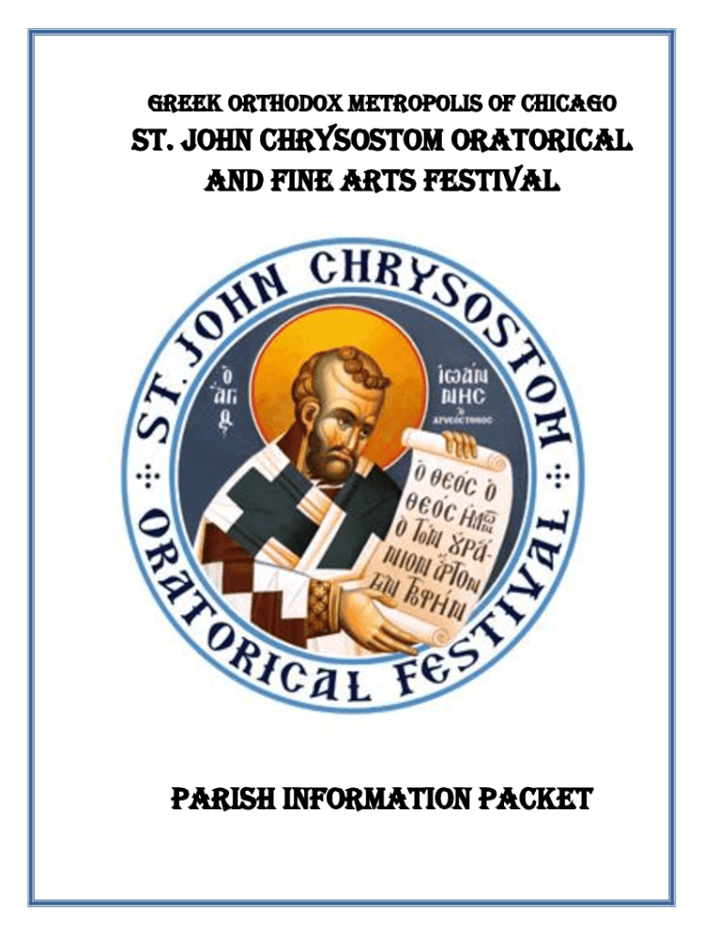 Fillable Online chicago goarch St. John Chrysostom Oratorical Festival ...
