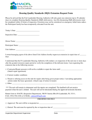 Fillable Online HQS EXTENSION REQUEST FORM.docx Fax Email Print - pdfFiller