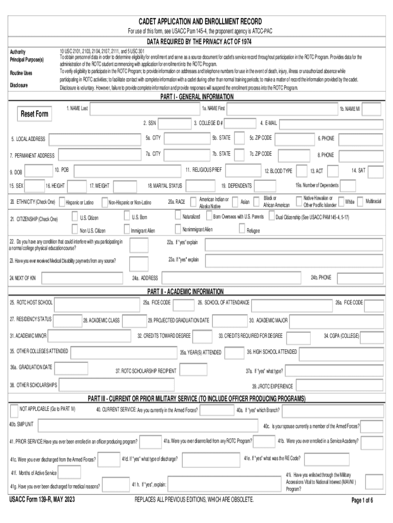 Fillable Online Usacc Pam 145 4 - Fill Online, Printable, Fillable ...