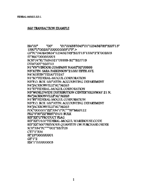 Fillable Online 860 transaction example Fax Email Print - pdfFiller