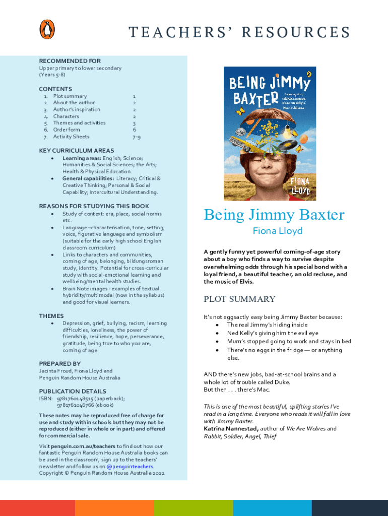 Fillable Online Being Jimmy Baxter Fax Email Print - pdfFiller