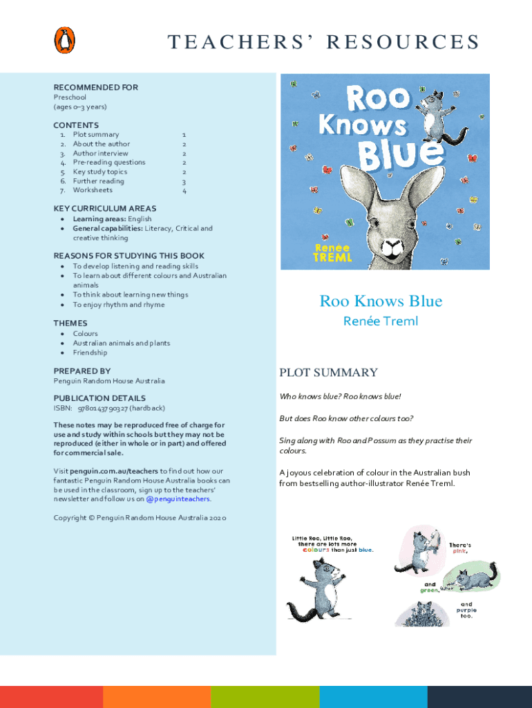 Fillable Online Roo Knows Blue - Rene Treml Fax Email Print - pdfFiller