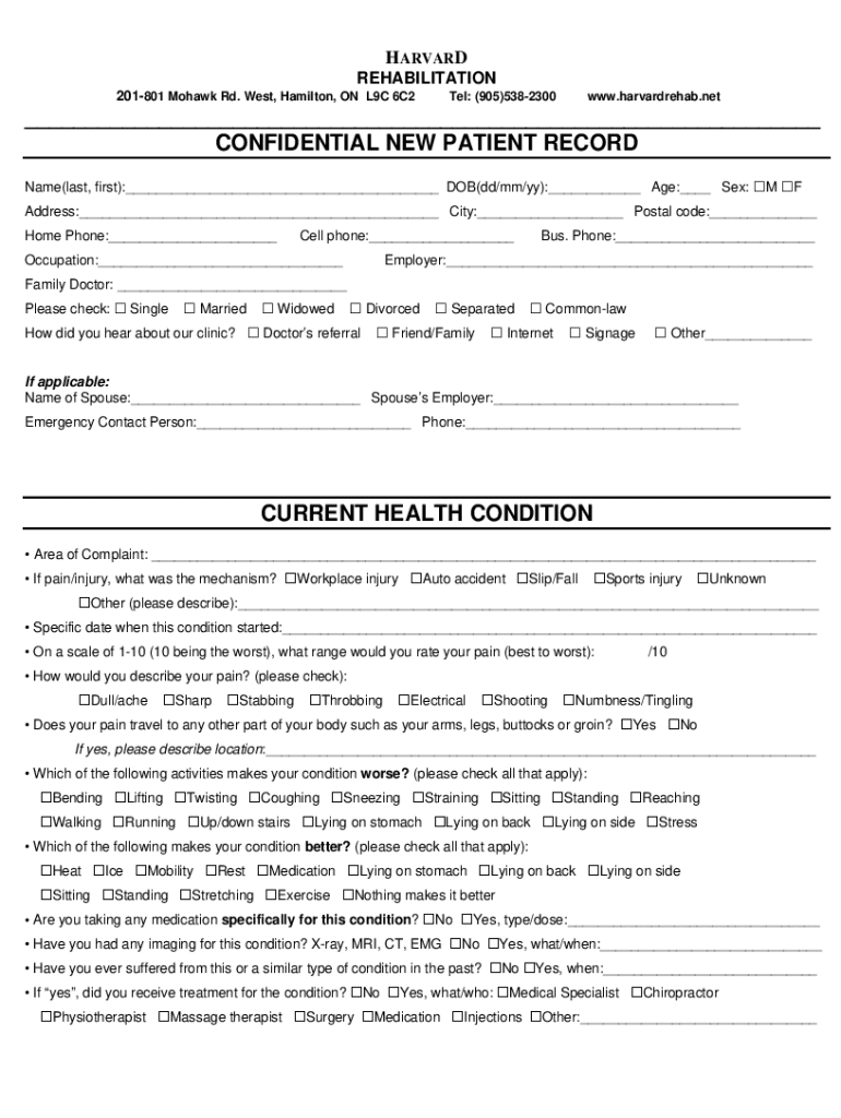 Fillable Online REHABILITATION Fax Email Print - pdfFiller