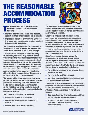 Fillable Online Poster 315 - The Reasonable Accommodation Process Fax Email Print - pdfFiller