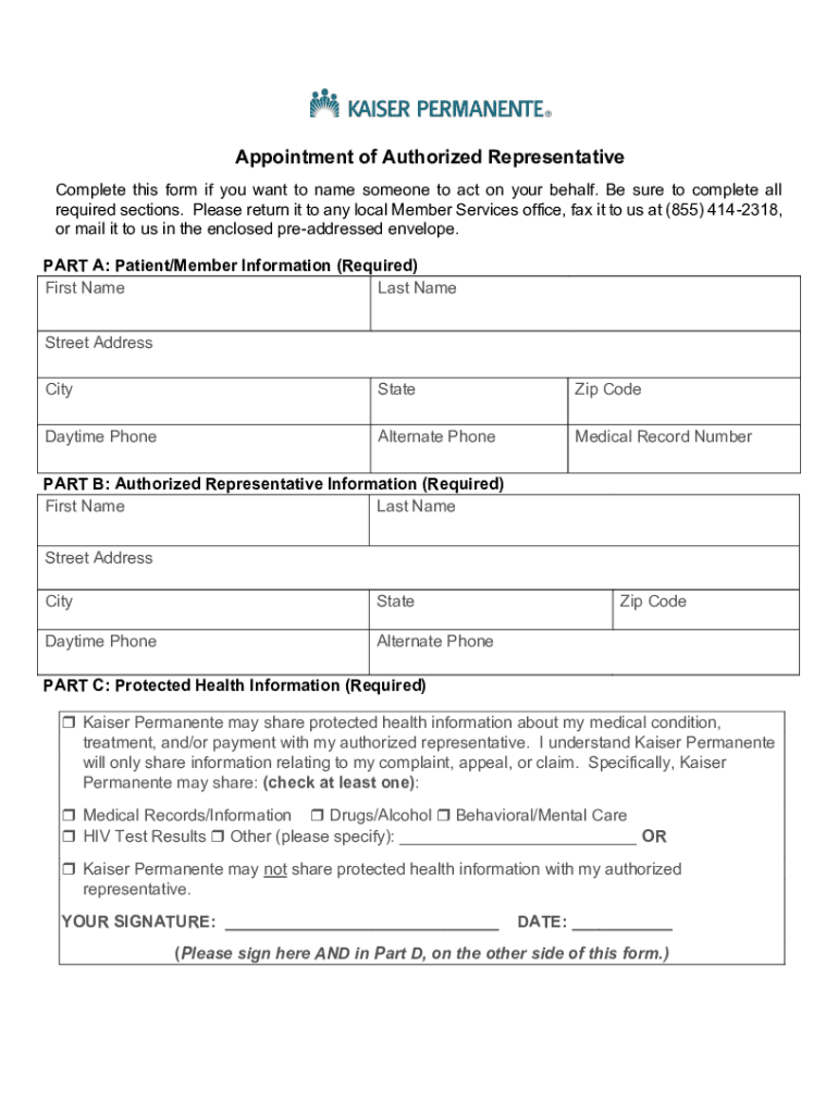 Fillable Online Authorized Representative Designation Form101.pdf Fax ...