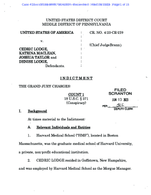 Fillable Online 4 people indicted in scheme to sell body parts stolen ...