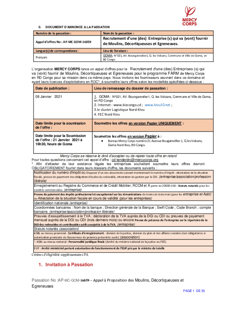 Remplissable En Ligne Principes Et Processus Generaux De Passation ...