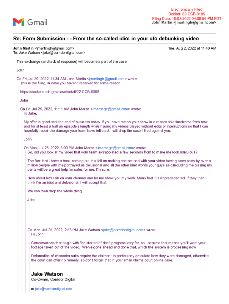 Fillable Online Form Submission - - From the so-called idiot in your ...