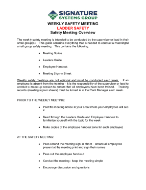 Fillable Online LADDER SAFETY Fax Email Print - pdfFiller