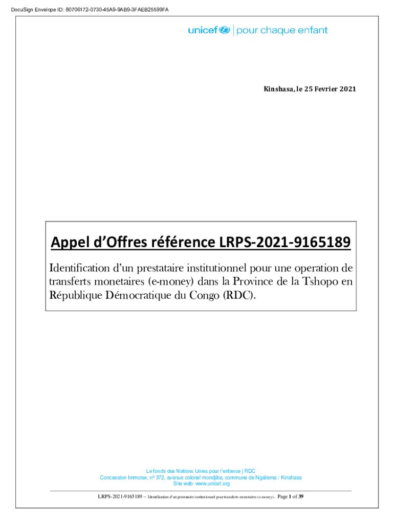 Fillable Online Identification dun prestataire institutionnel pour une ...